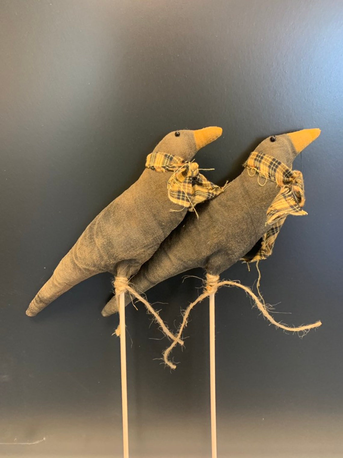 Primitive Crows on Sticks - Etsy