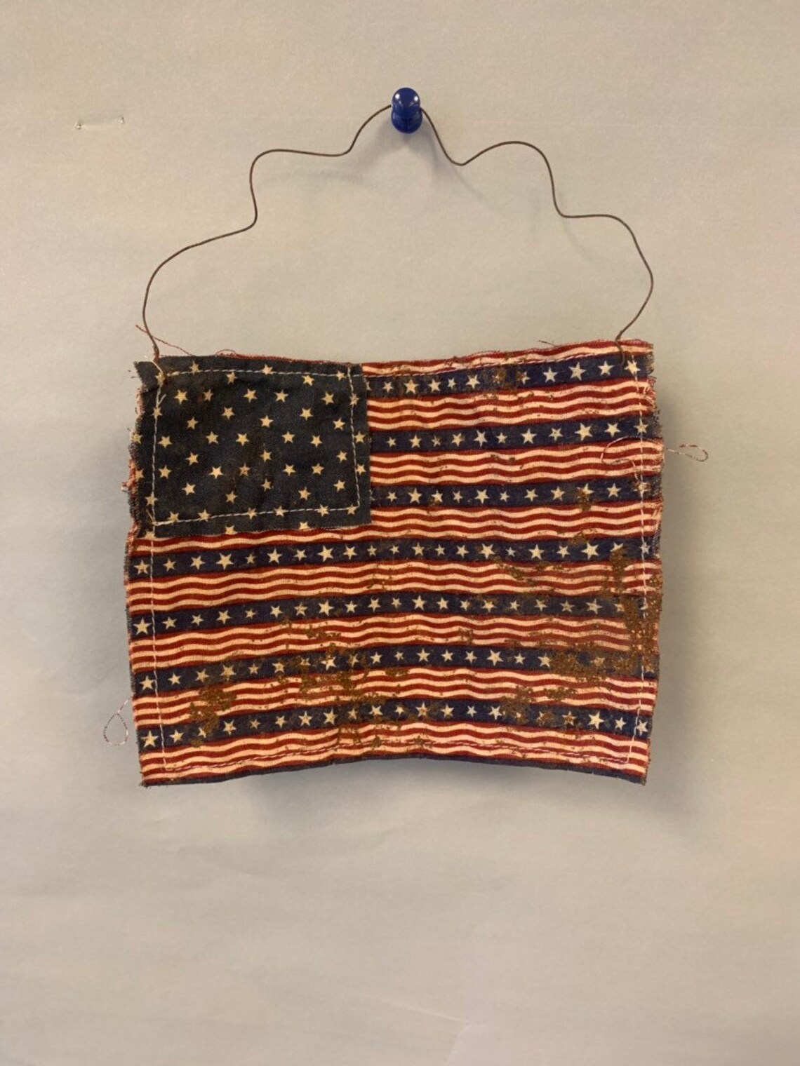 Primitive Grungy Americana Flag Ornies - Etsy