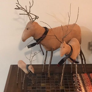 Primitive Reindeer Decor - Etsy