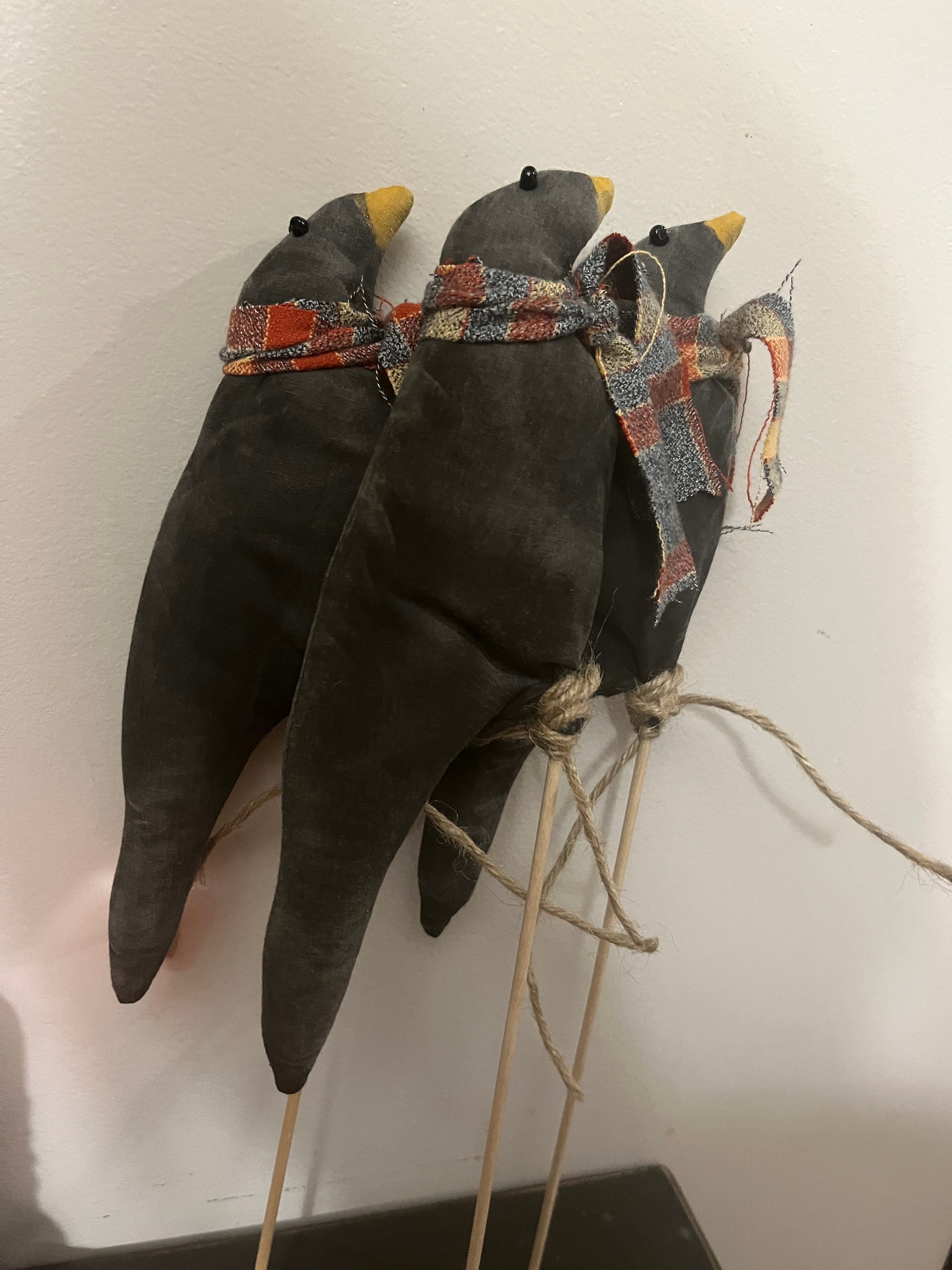 Primitive Crows on Sticks - Etsy
