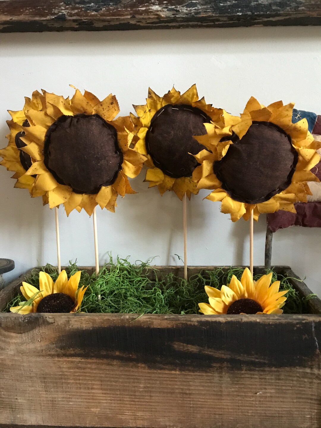 Primitive Sunflower, Grungy Sunflower, Pokes - Etsy