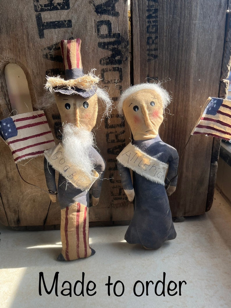 Primitive Patriotic Couple - Etsy