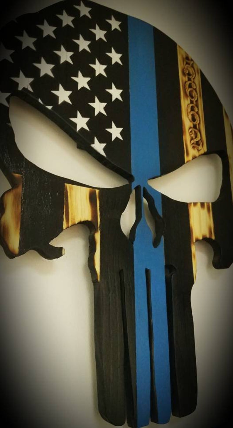 Thin Blue Line Punisher - Etsy