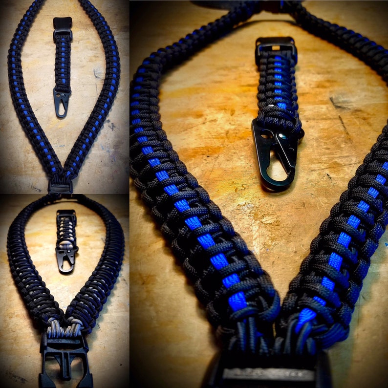 Thin Blue Line Bungee Lanyard - Etsy