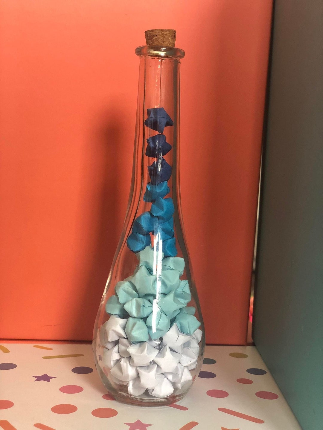 Custom Origami Star Teardrop Jar, Home Decor, Holiday Gift, Handmade ...
