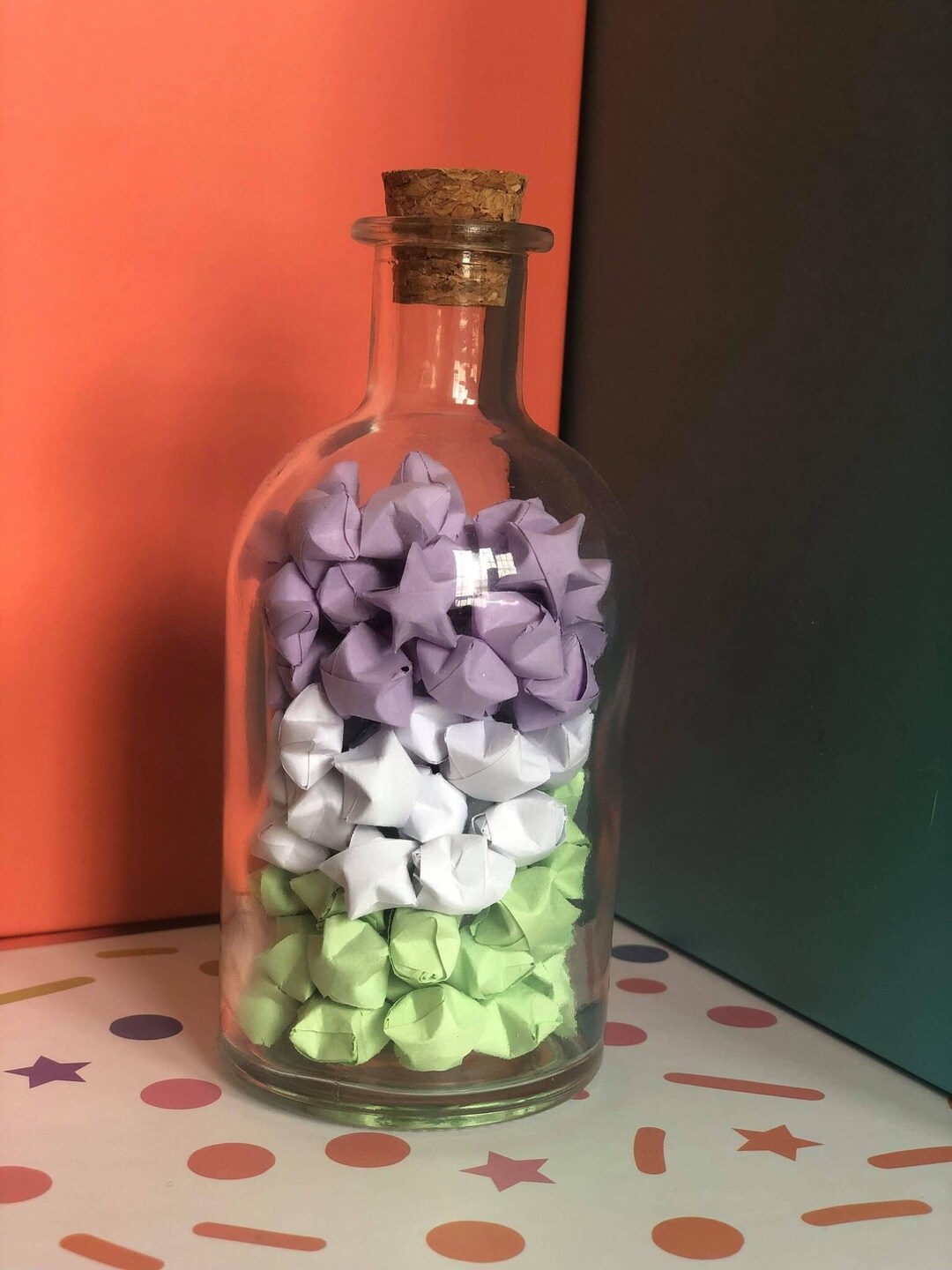 Custom Origami Star Tubular Jar, Home Decor, Holiday Gift, Handmade ...