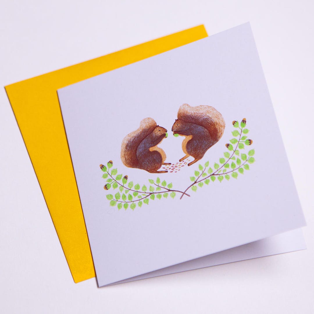Squirrels Greeting Cards - Etsy