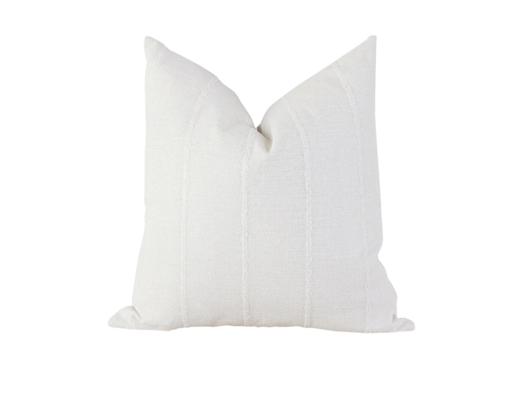 White Textured Pillow Cover: Modern Farmhouse Throw Pillow - Etsy