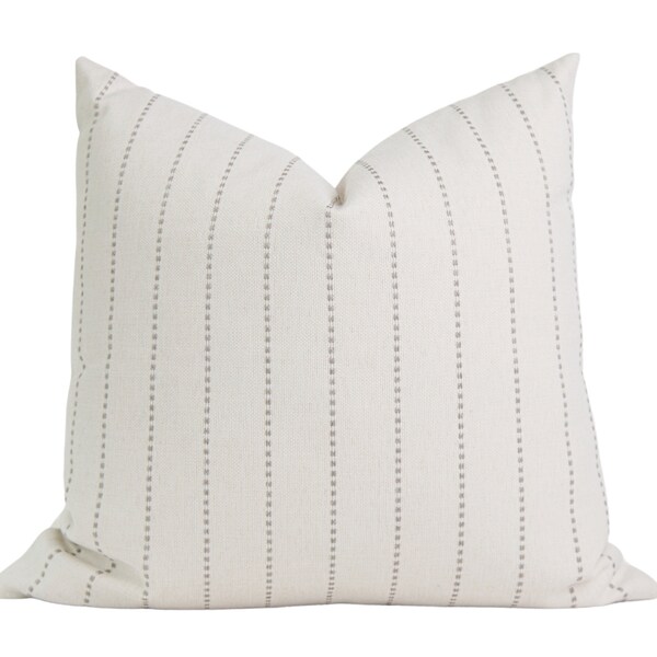 Gray Stripe Pillow - Etsy