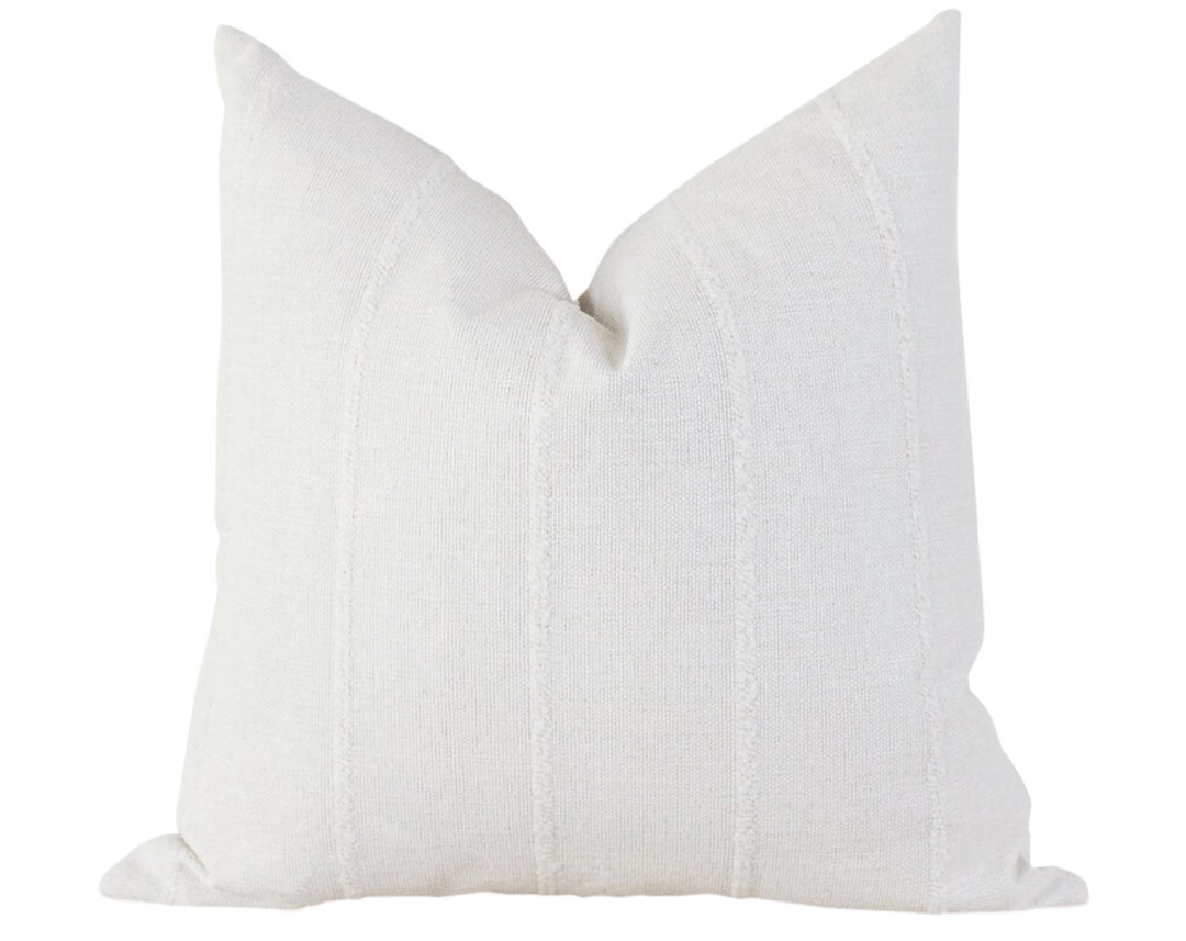 White Textured Pillow Cover: Modern Farmhouse Throw Pillow - Etsy