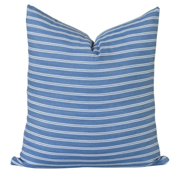 Blue Stripe Pillow - Etsy