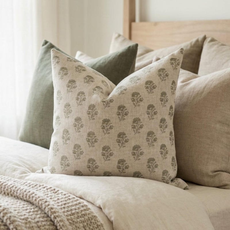 Beige and Sage Pillows - Etsy