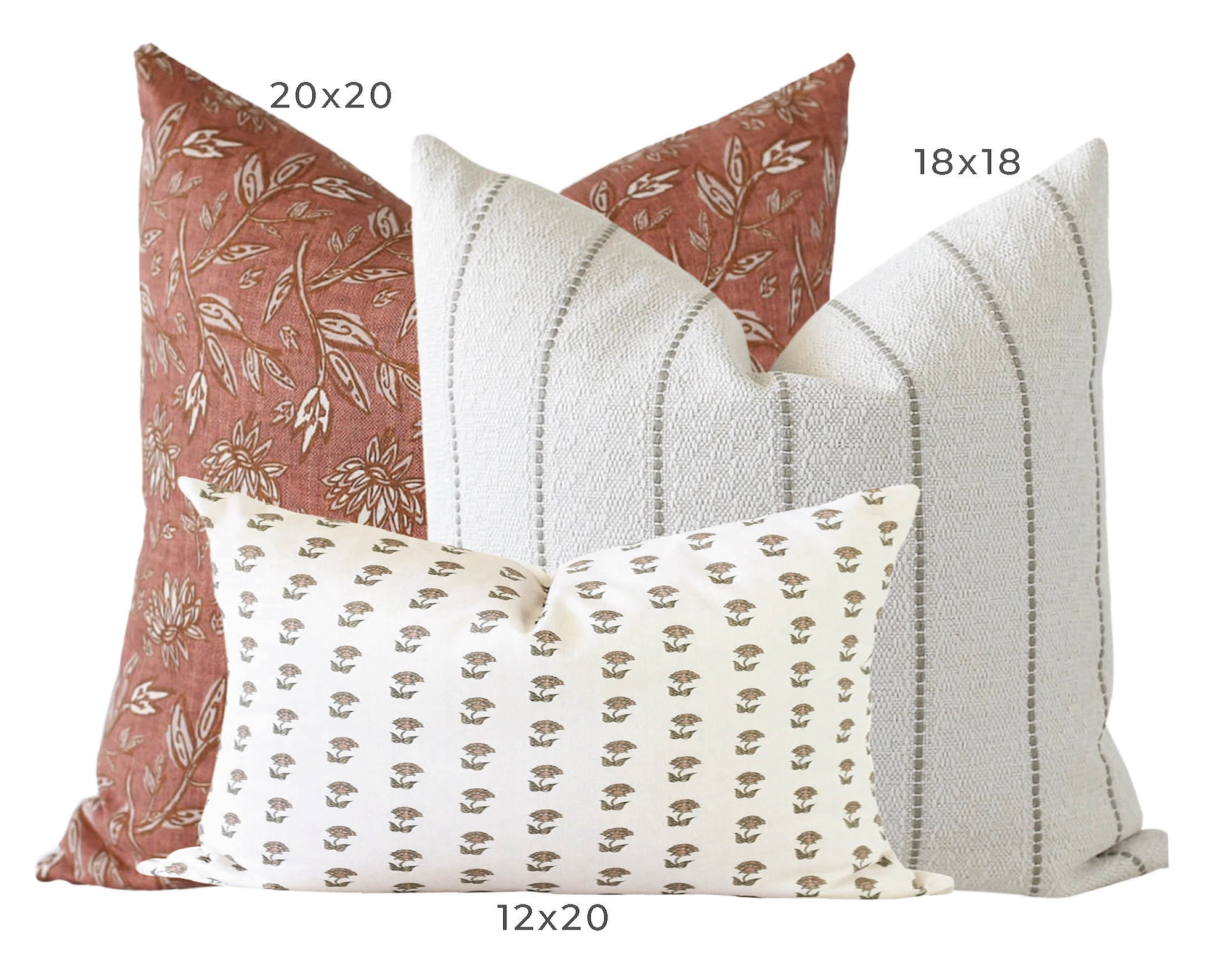 Pillow Combination Set Rust Pillow Cover Designer Pillow - Etsy