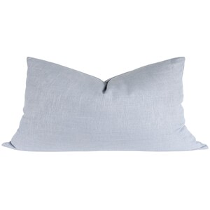 Muted Blue Linen Throw Pillow • Light Blue Throw Pillow for Sofa • Blue ...