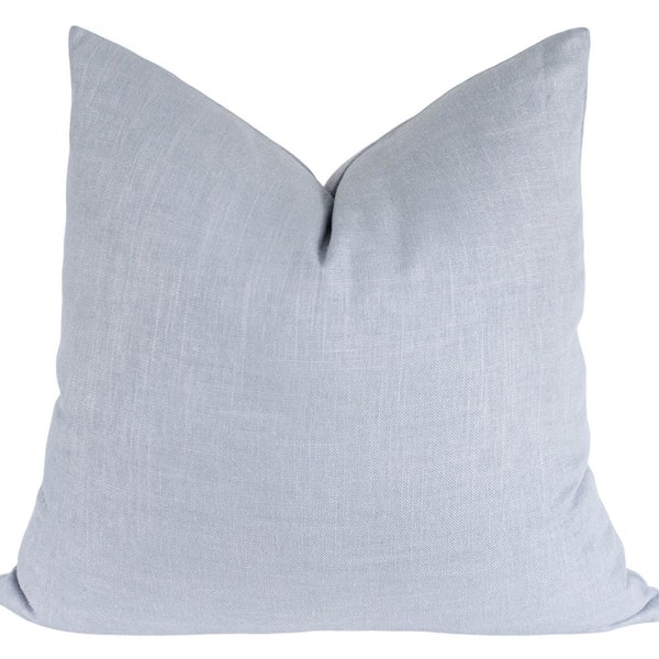 Light Blue Linen Pillow - Etsy