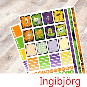 Zombie Kids Halloween Printable Planner Kit - Etsy