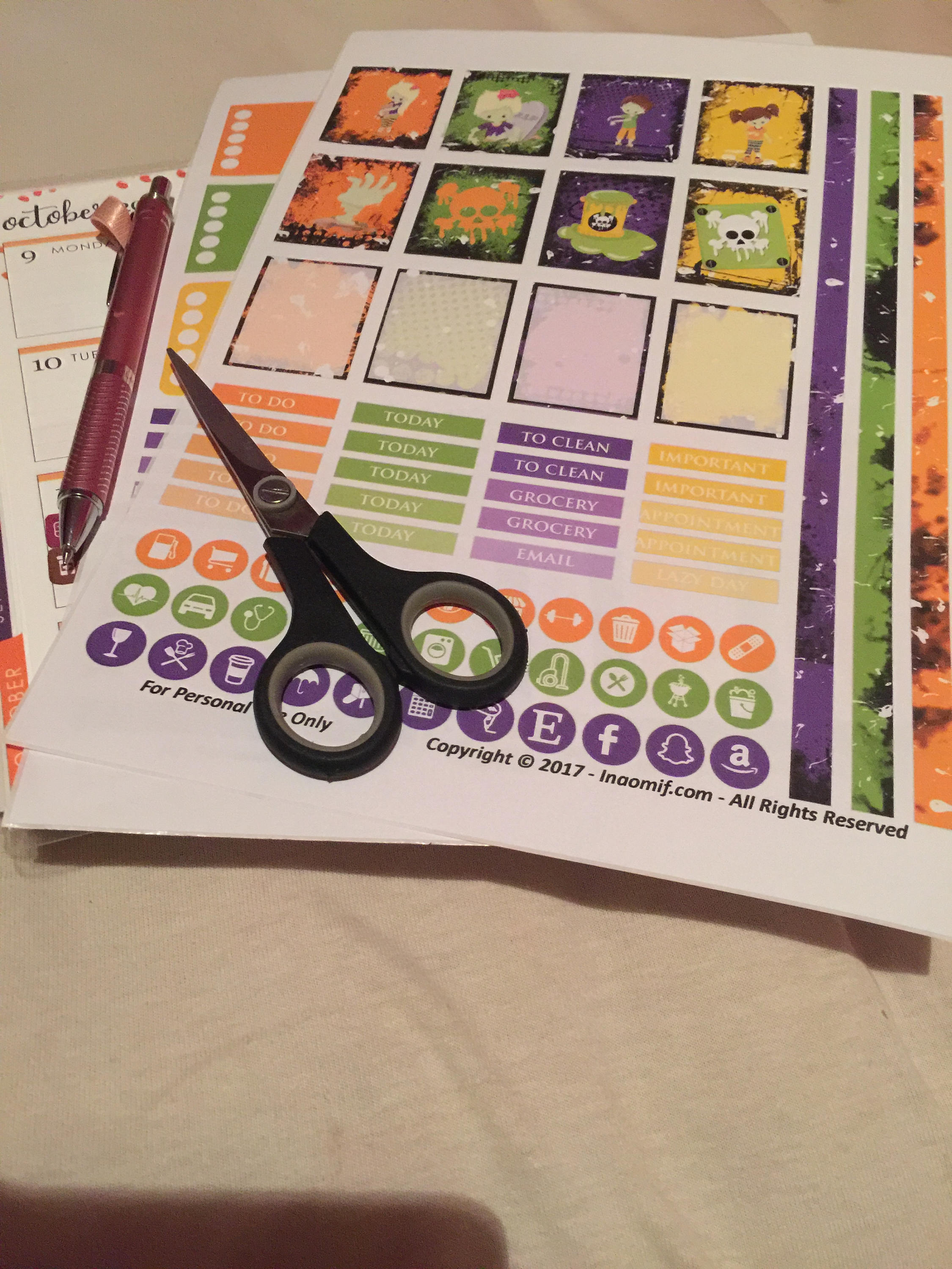 Zombie Kids Halloween Printable Planner Kit - Etsy