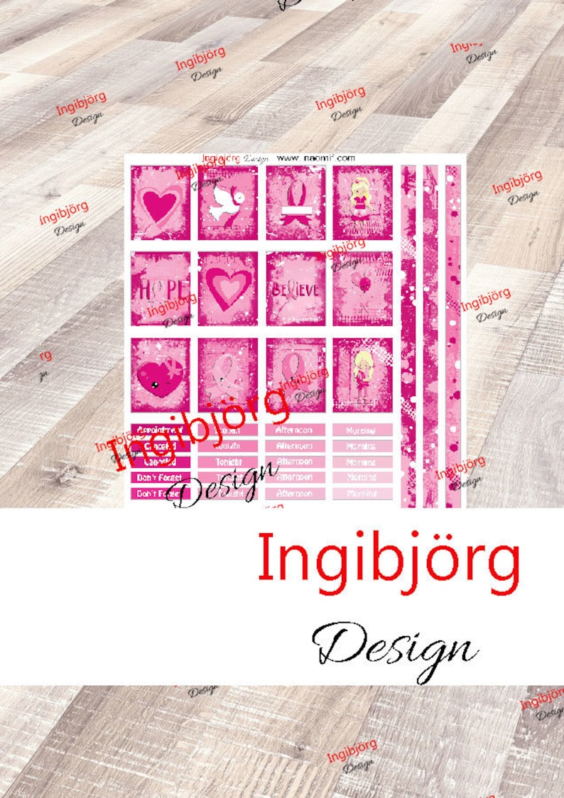 Printable, Pink Ribbon, Blond - Etsy