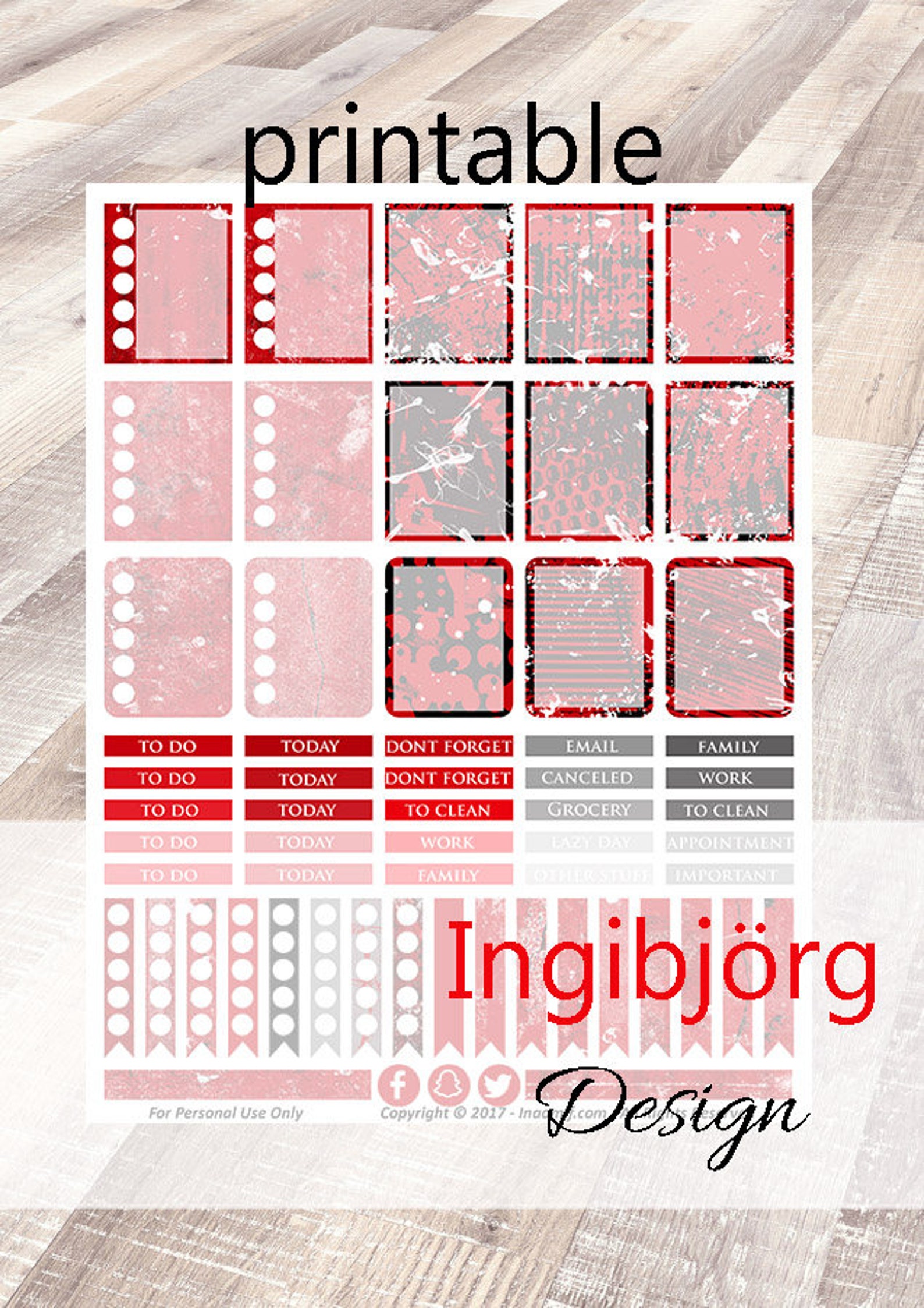 Vampire Halloween Printable Planner Stickers - Etsy