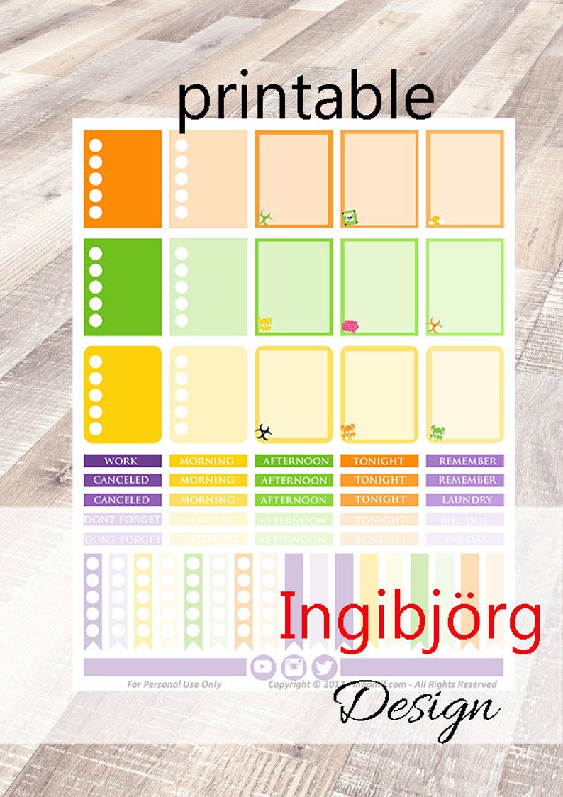 Zombie Kids Halloween Printable Planner Kit - Etsy