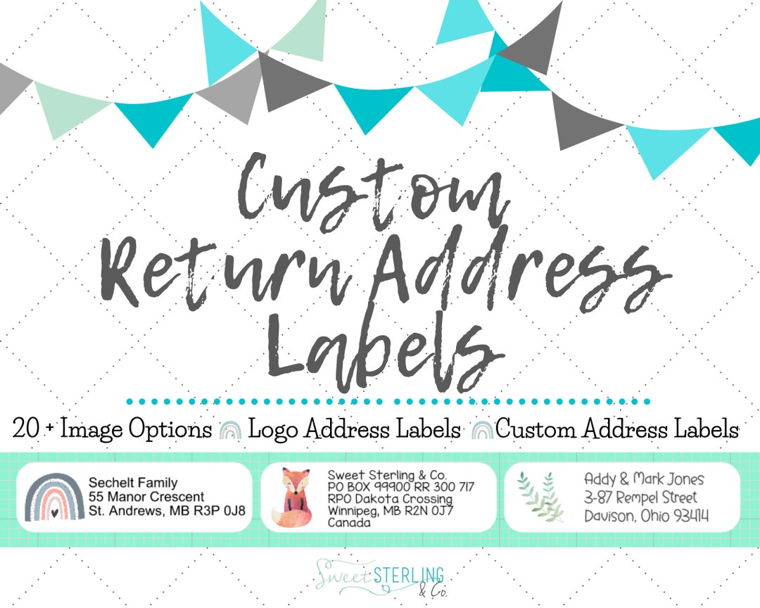 Custom Return Address Label Stickers, Return Address Labels, Envelope ...