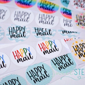 Happy Mail Stickers, Envelope Stickers, Rainbow Stickers, Small ...