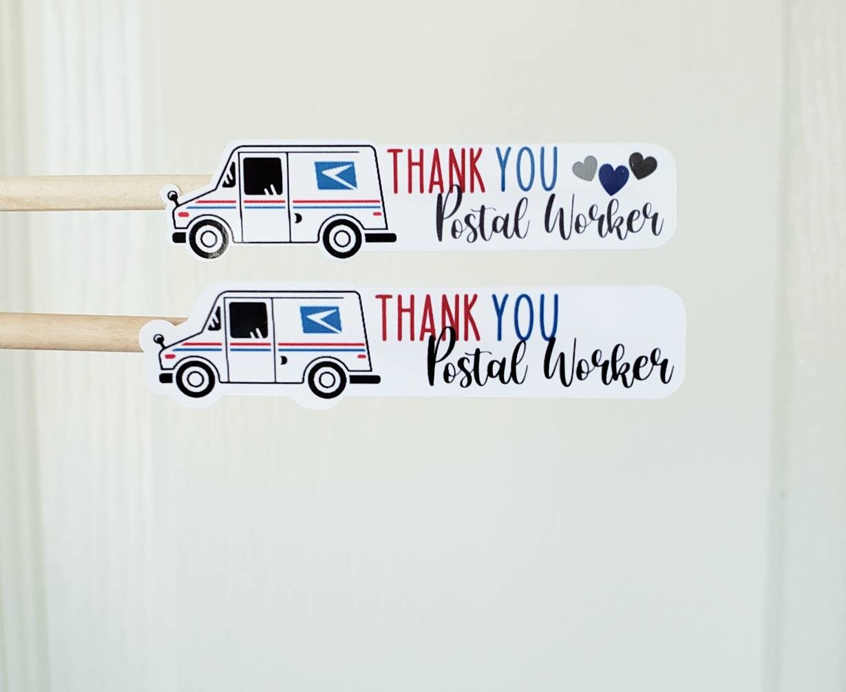 Postal Thank You Stickers, Happy Mail Stickers, Thank You Postal Worker ...
