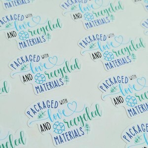 Recycled Packaging Stickers, Reused Materials Stickers, Eco Friendly ...