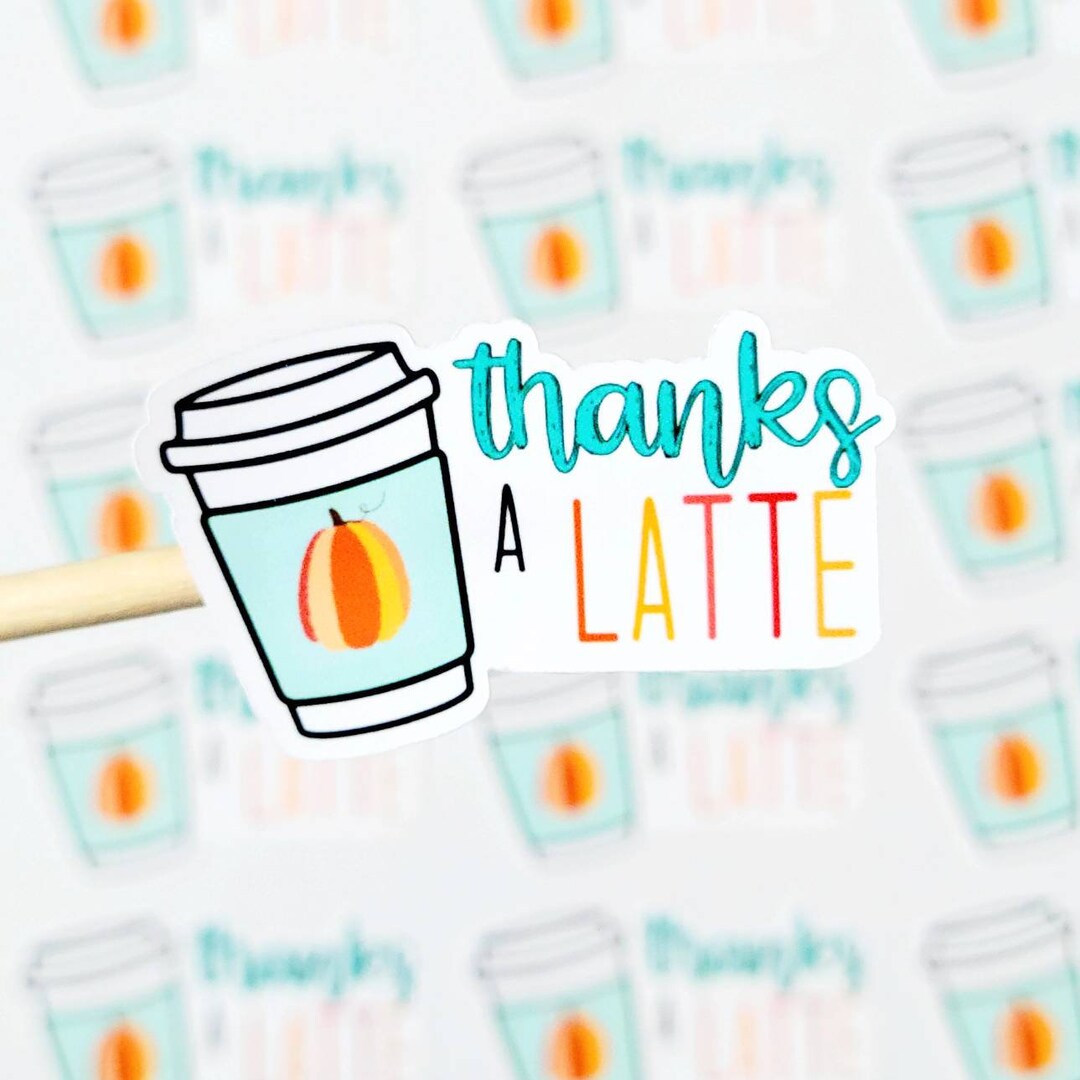 Pumpkin Spice Latte Stickers, Fall Happy Mail Stickers, Thank You ...