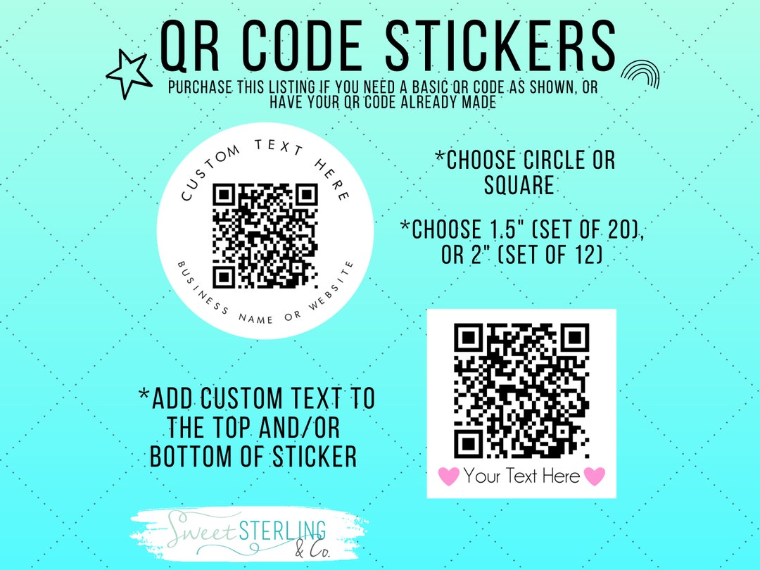 Custom QR Code Stickers, Business Packaging QR Code Stickers ...