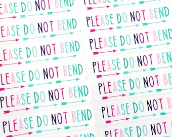 Emoji Please Do Not Bend Sticker Thank You Sticker Do Not - Etsy
