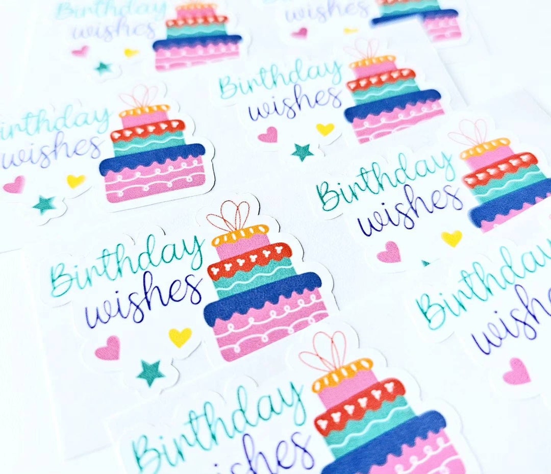 Happy Birthday Stickers, Birthday Cake Stickers, Happy Mail Stickers ...