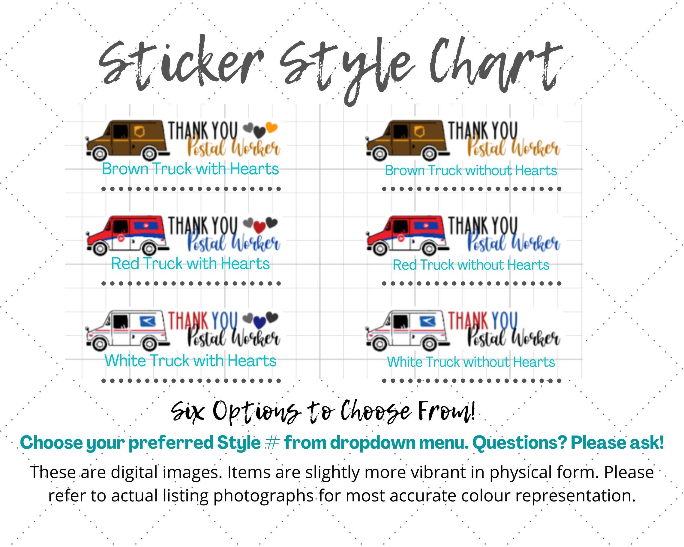 Postal Thank You Stickers Happy Mail Stickers Thank You | Etsy