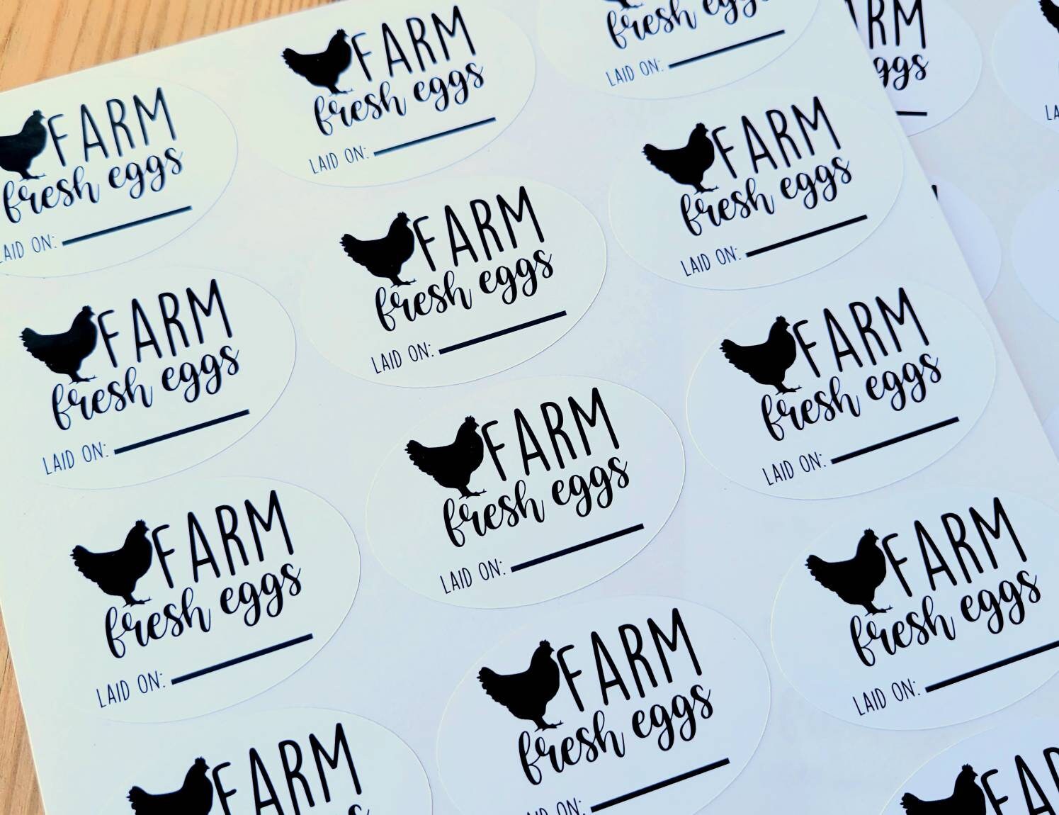 Farm Fresh Eggs Stickers Egg Carton Stickers Personalized | Etsy