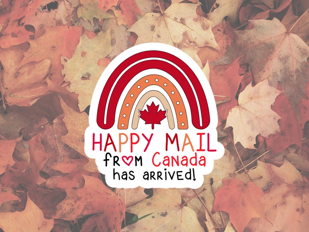 Canada Happy Mail Stickers, Canadian Flag Stickers, Country Stickers ...