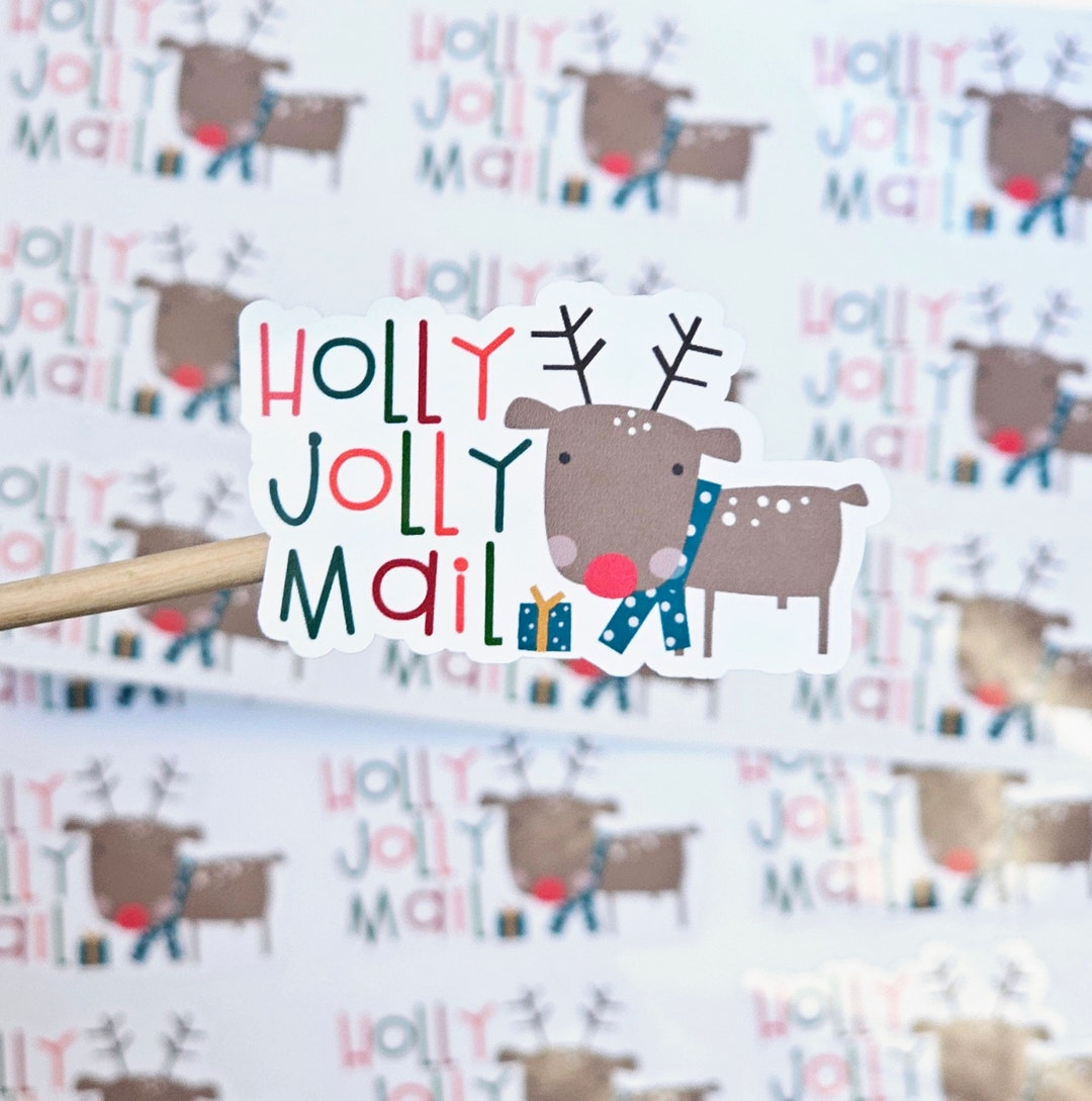 Christmas Packaging Stickers, Holiday Stickers, Christmas Happy Mail ...