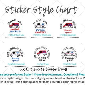 Thank You Postal Worker Stickers, USPS Canada Post Stickers, Postal ...