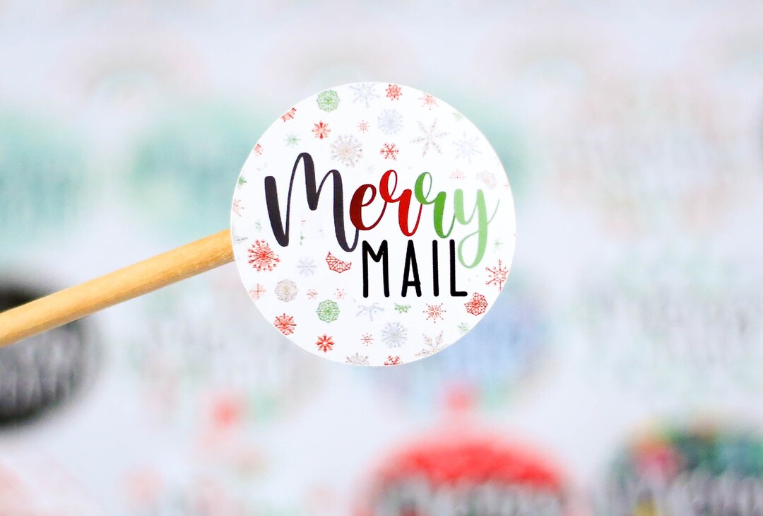 Christmas Packaging Stickers, Happy Mail Stickers, Merry Mail Stickers ...