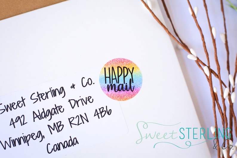 Airmail Stickers, Penpal Stickers, Postcrossing Stickers, Happy Mail ...