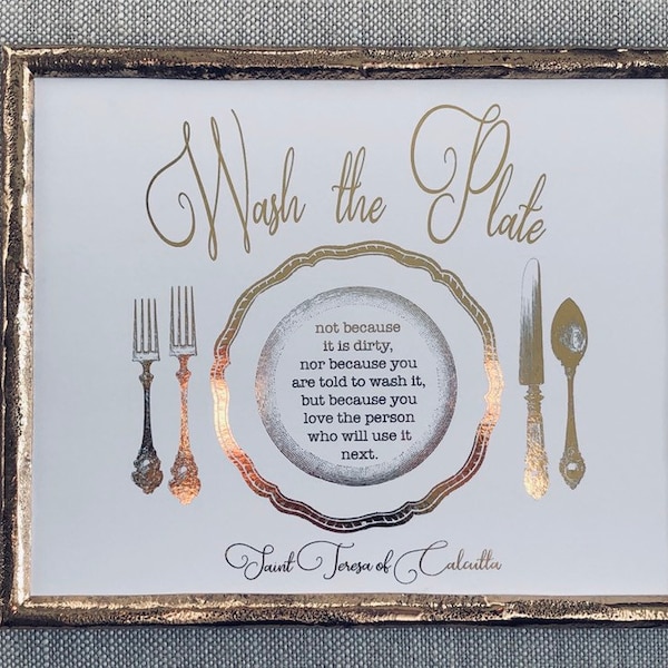 Wash the Plate - Etsy