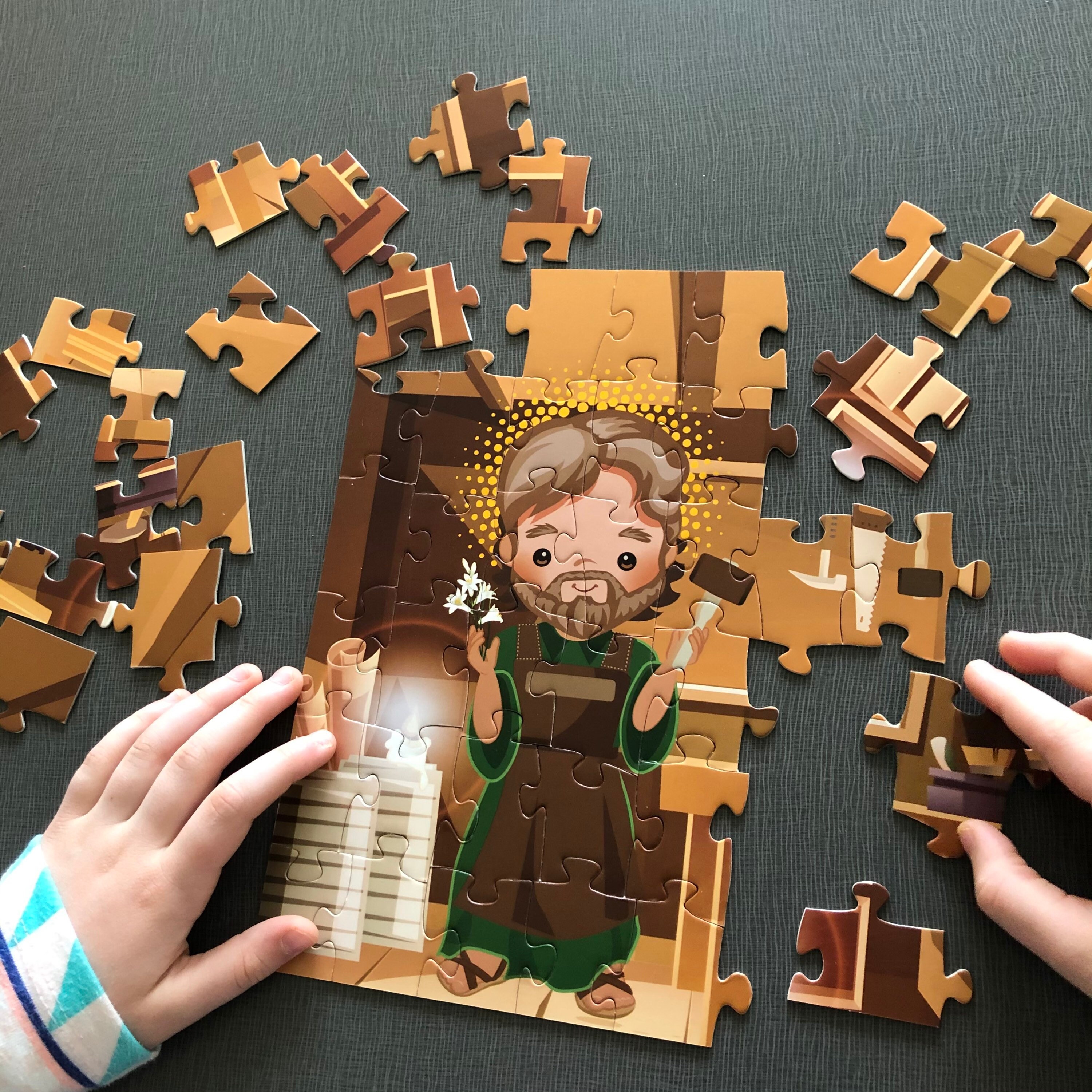St. Joseph Puzzle St. Joseph the Worker Catholic Kid Gift - Etsy UK