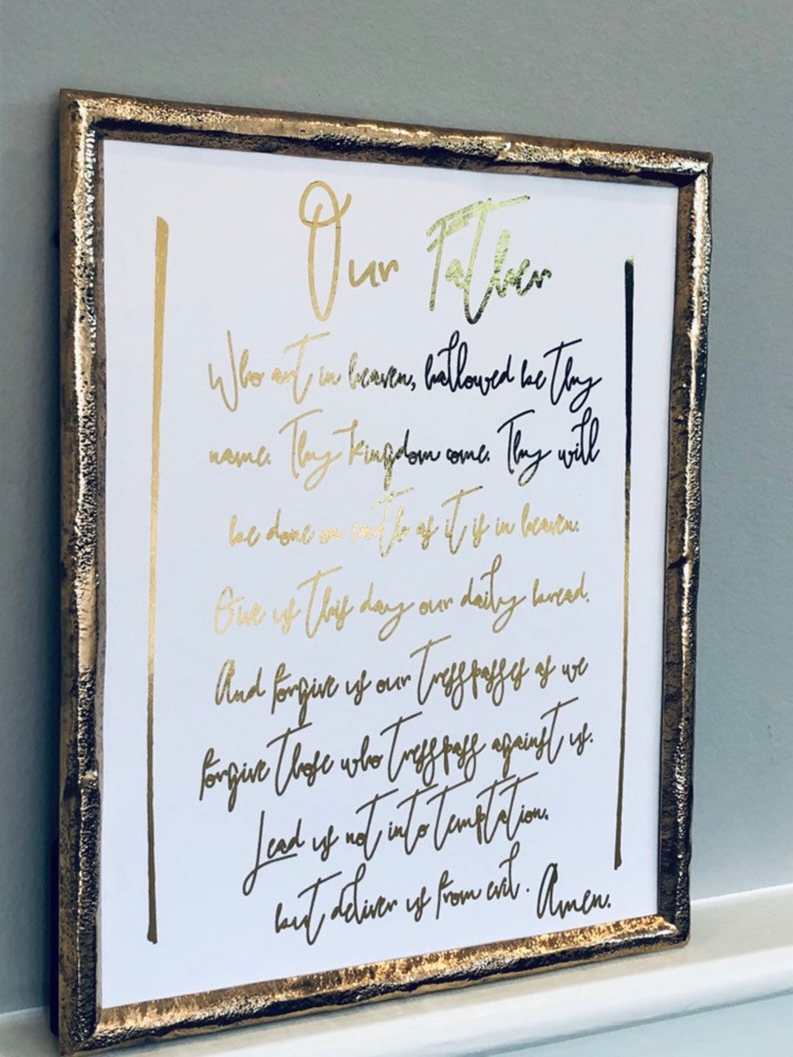 Our Father Prayer the Lords Prayer Print Our Father Print - Etsy