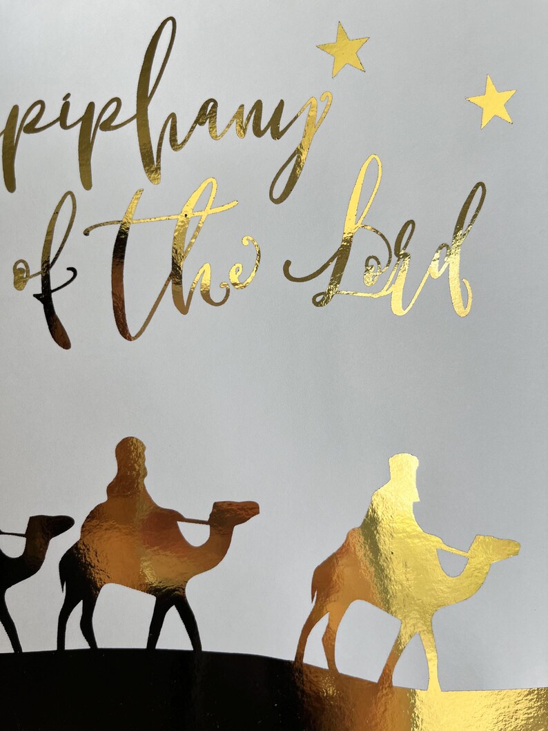 Epiphany of the Lord Metallic Gold Foil Print Print Unframed - Etsy