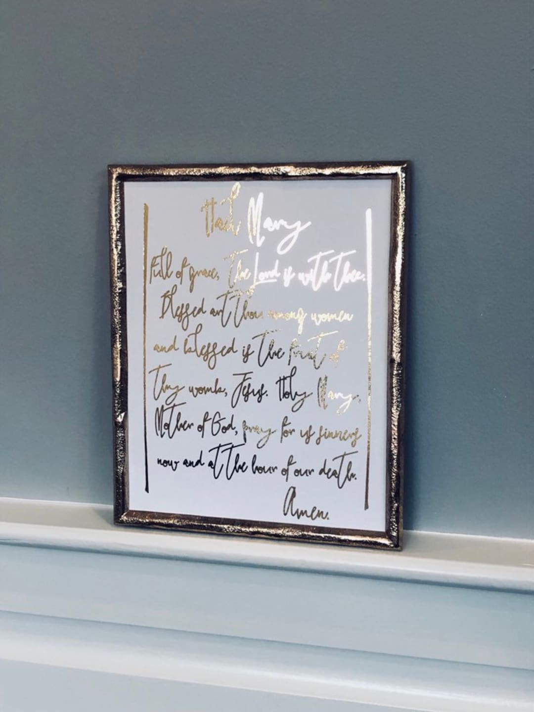 Hail Mary Prayer Blessed Virgin Mary Our Lady Mother of God Rosary ...