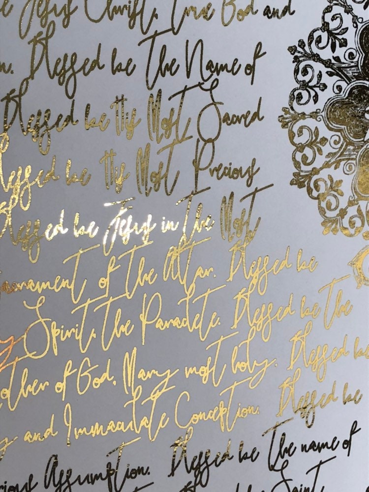 Divine Praises Eucharist Catholic Art Catholic Print Priest - Etsy Denmark