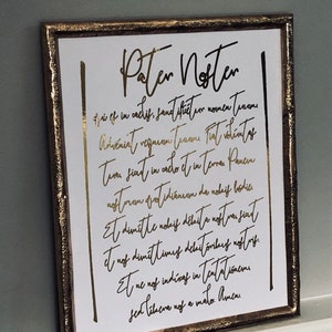 Our Father Print Latin Catholic Print Catholic Gift Pater Noster Print ...