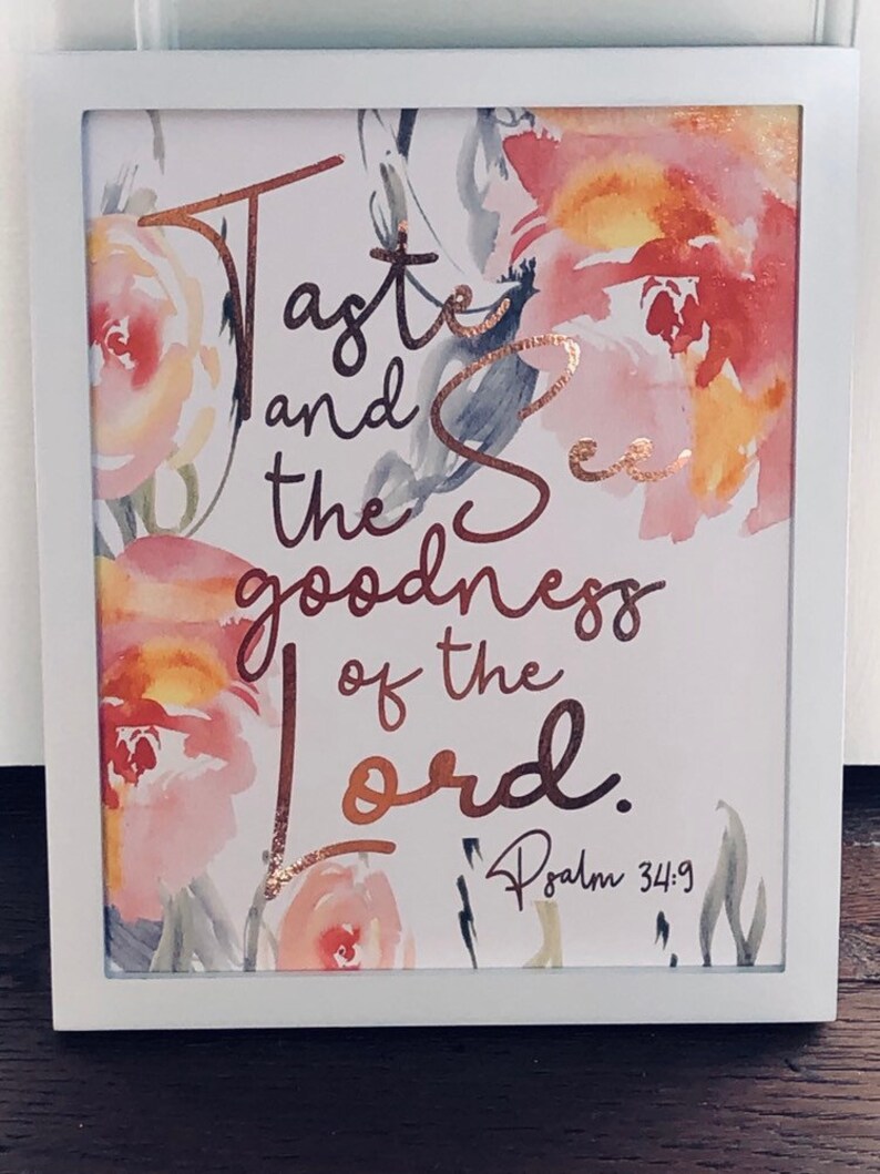 Taste and See the Goodness of the Lord Psalm 34:9 Catholic | Etsy