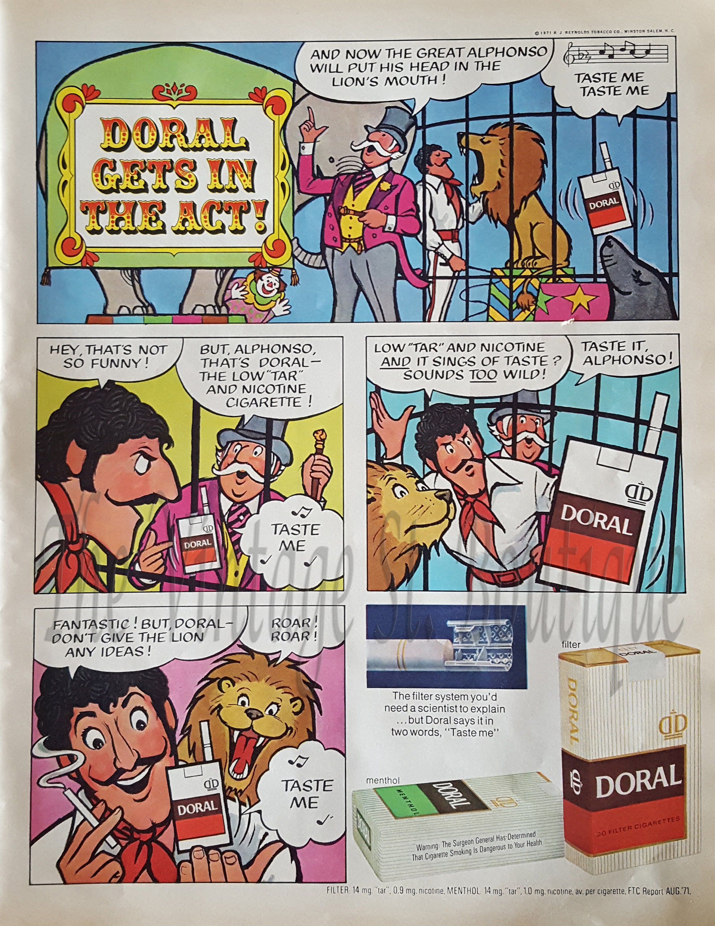 Vintage Doral Cigarette Advertisement From Saturday Evening Post 1971 ...