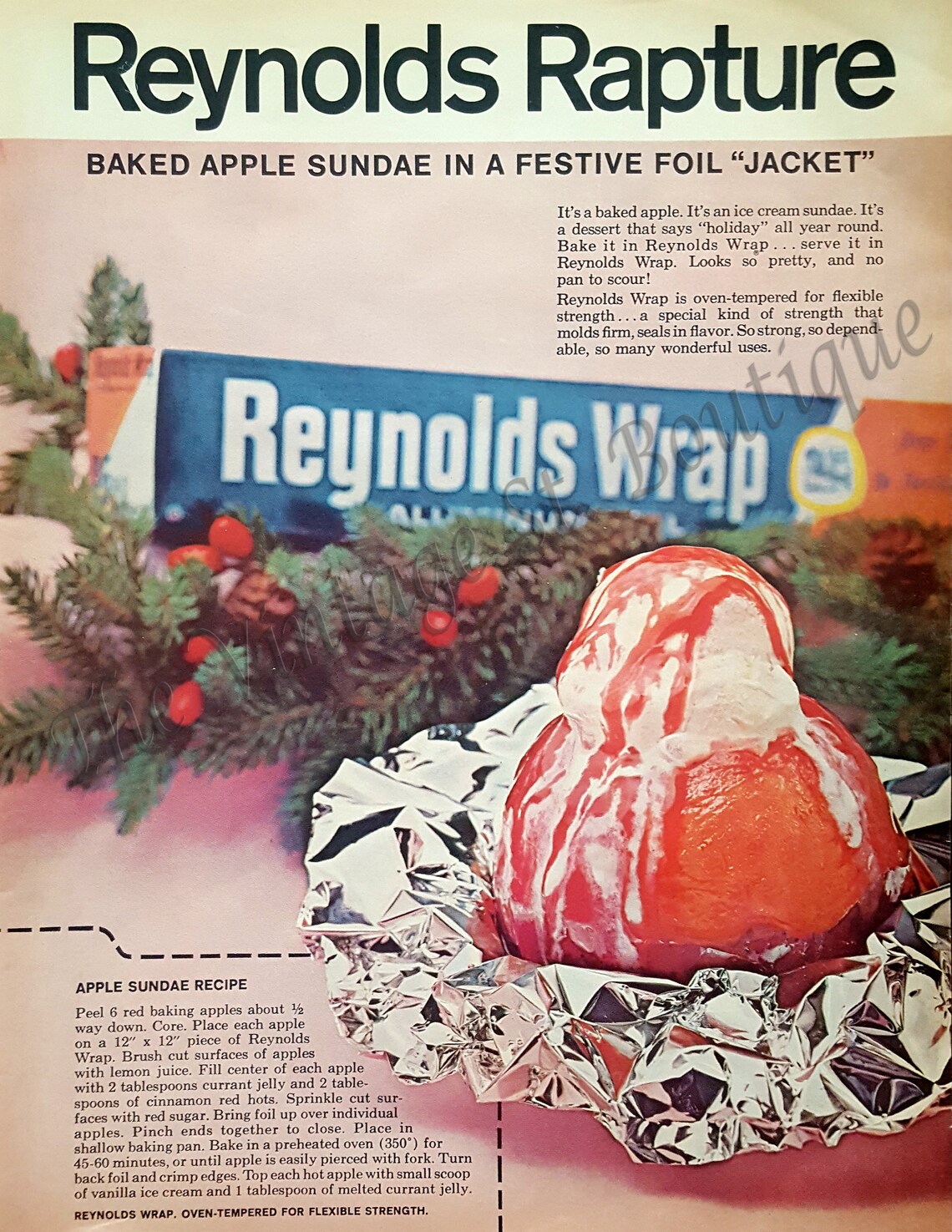 Vintage Reynolds Wrap Advertisement From Saturday Evening Post 1971 ...