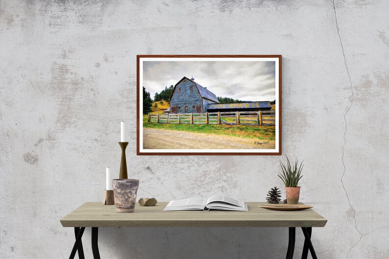 Barn Print/printable Barn Wall Art/western Art/barn Paintings/old Barn ...